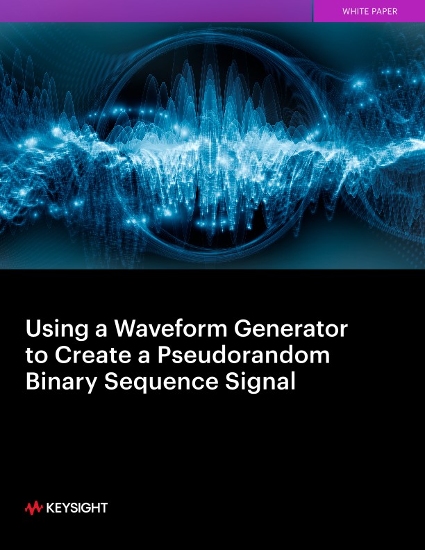 Using A Waveform Generator To Create A Pseudorandom Binary Sequence Signal Pdf Asset Page Keysight